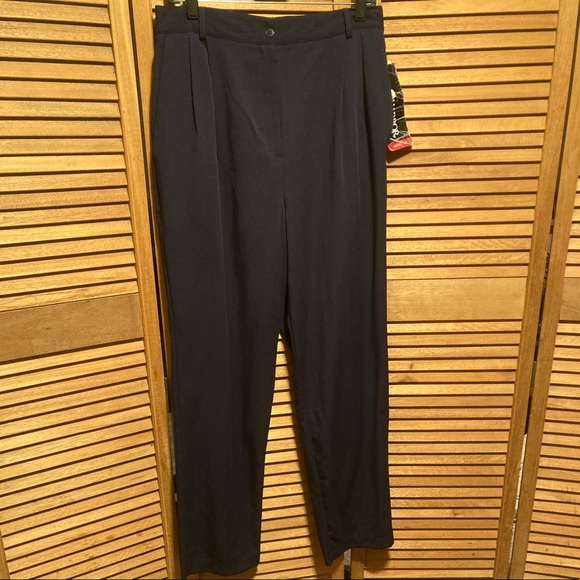 Sag Harbor | Pants & Jumpsuits | Sag Harbor Navy Blue Pleated Front ...
